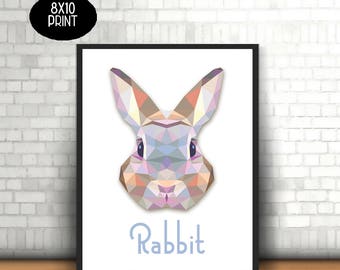 Geometric rabbit | Etsy