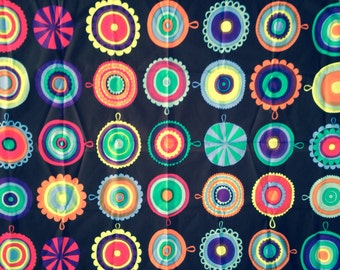 Circle print fabric | Etsy