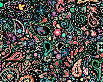 Paisley fabric | Etsy