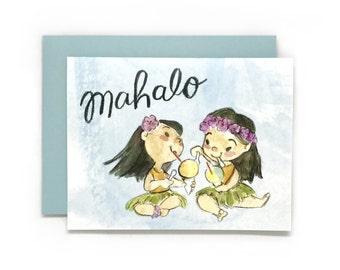 Mahalo card | Etsy