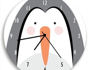Unique penguin clock related items | Etsy