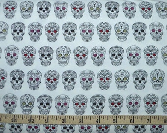 Fabric with skulls | Etsy