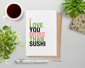 Sushi card | Etsy