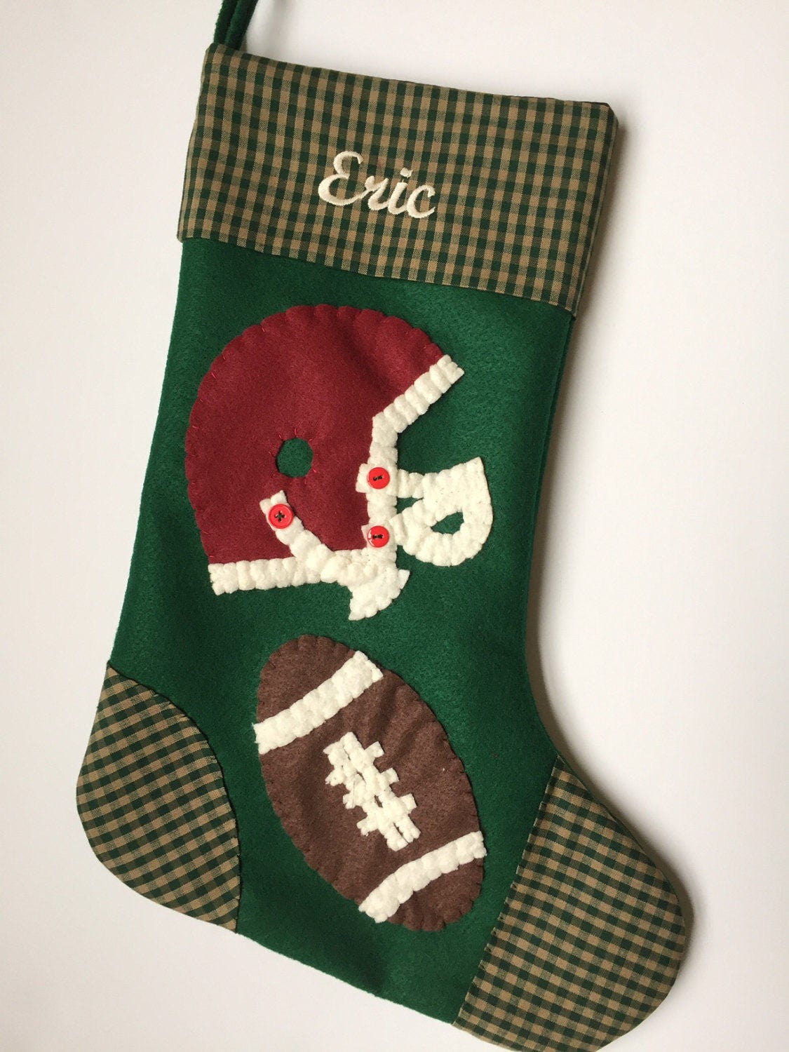 Football Stocking Football Christmas Stocking Boy Stocking