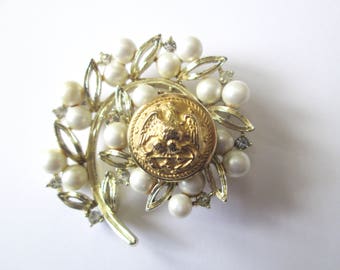 Button brooch | Etsy