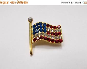 Rhinestone flag pin | Etsy