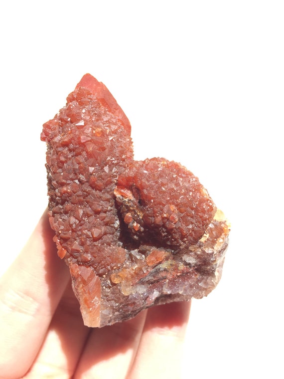 Red Quartz Crystal Strawberry Quartz Natural raw gemstone