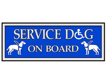 Service dog on board | Etsy