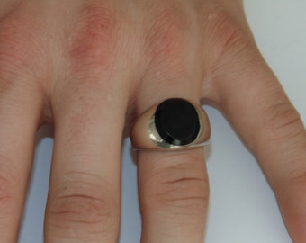 Onyx signet ring | Etsy