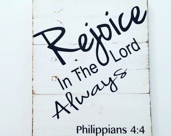 Items similar to Rejoice in the Lord Always - Bible Print / Scripture ...