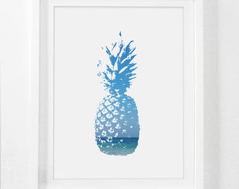 Blue pineapple | Etsy