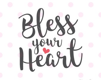 Bless your heart svg | Etsy