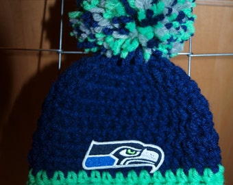 Seahawks crochet hat | Etsy