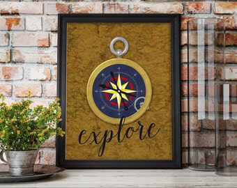 Compass wall art – Etsy