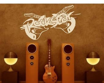Rock star wall decal | Etsy