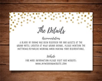 Printable Info Card Info Card Template DIY by birDIYdesign