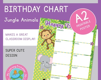 Birthday chart | Etsy