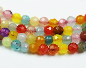 Rainbow jade beads | Etsy