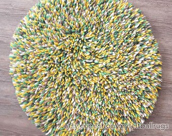 Green shag rug | Etsy