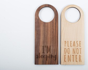 Door knob signs | Etsy