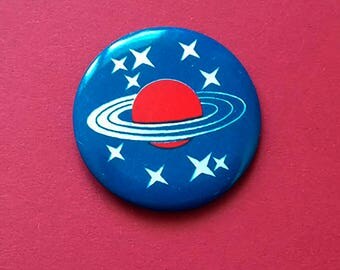Thunder x Saturn collar pin planet pin thunder pin