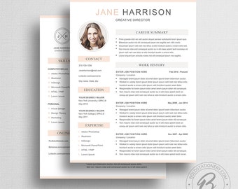 Feminine resume | Etsy