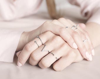 V shaped ring | Etsy