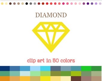 Diamond clipart | Etsy