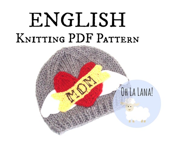 Rocker hat Knitting PATTERN for babies and toddlers ENGLISH