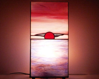 Sunset stained glass | Etsy