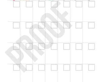 One month calendar | Etsy