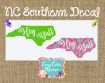 North carolina decal | Etsy