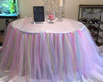 Tulle table skirt | Etsy