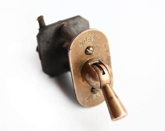 On/Off Toggle Switch Brass Plated Steampunk Switch