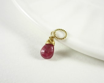 Natural ruby pendant | Etsy