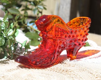 Fenton glass shoe | Etsy