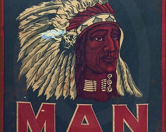 Red man chewing | Etsy