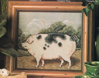 Pig cross stitch | Etsy
