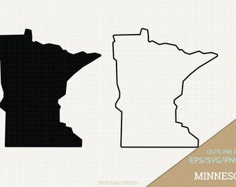Minnesota outline | Etsy