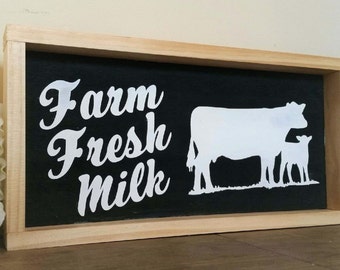 Milk sign | Etsy
