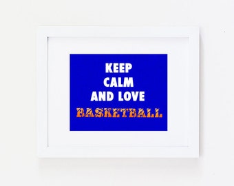 Keep calm basketball | Etsy