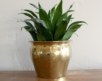 Brass flower pot | Etsy