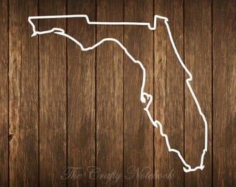 Florida outline | Etsy