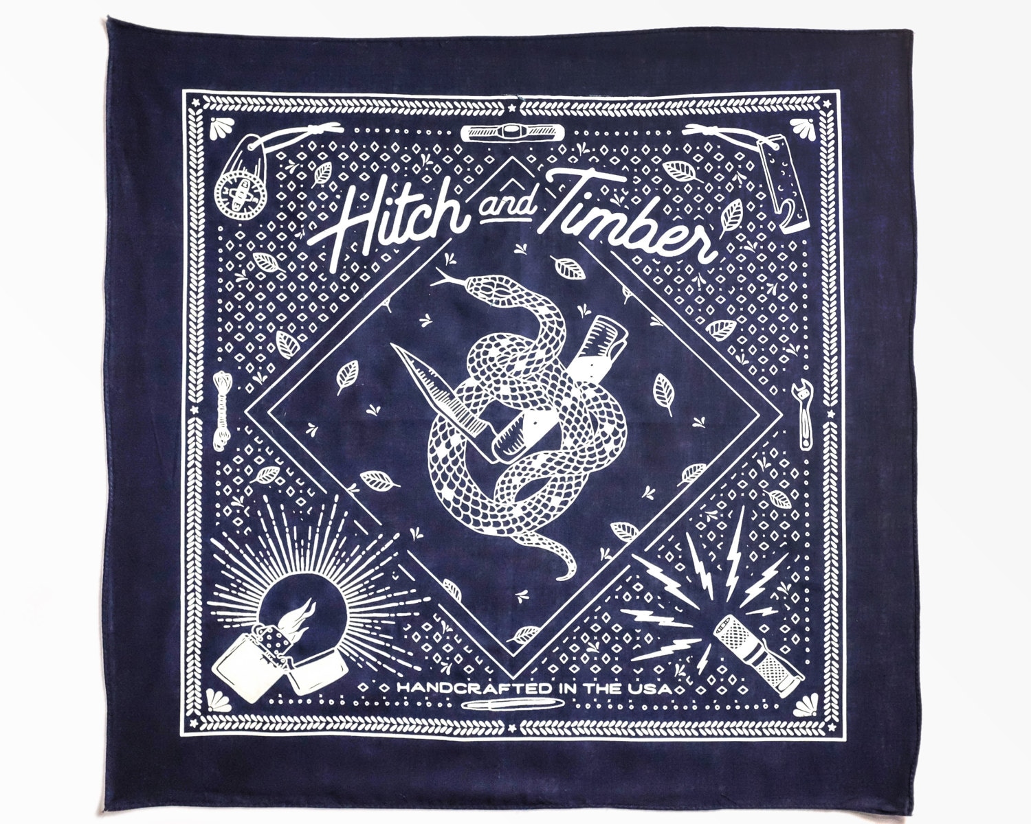 Snake Bandana ~ Navy