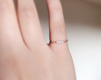 Tiny pearl ring | Etsy