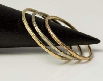 Hammered gold ring | Etsy