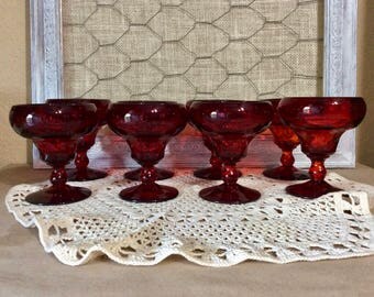 Red depression glass | Etsy
