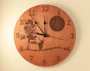 Deer clock | Etsy