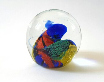 Vintage glass paperweight | Etsy