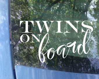 Twins on Board Vinyl Car Decal